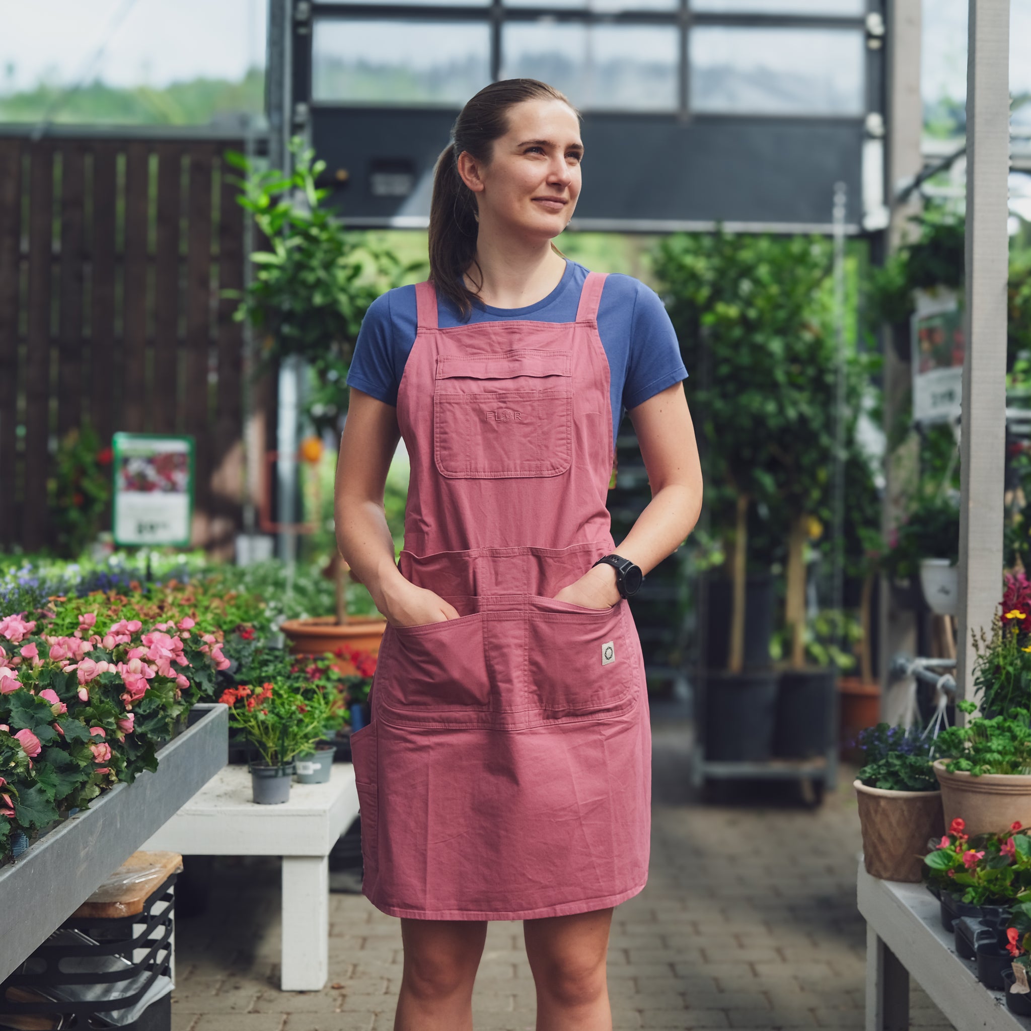 Hage forkle - lang modell – Flor