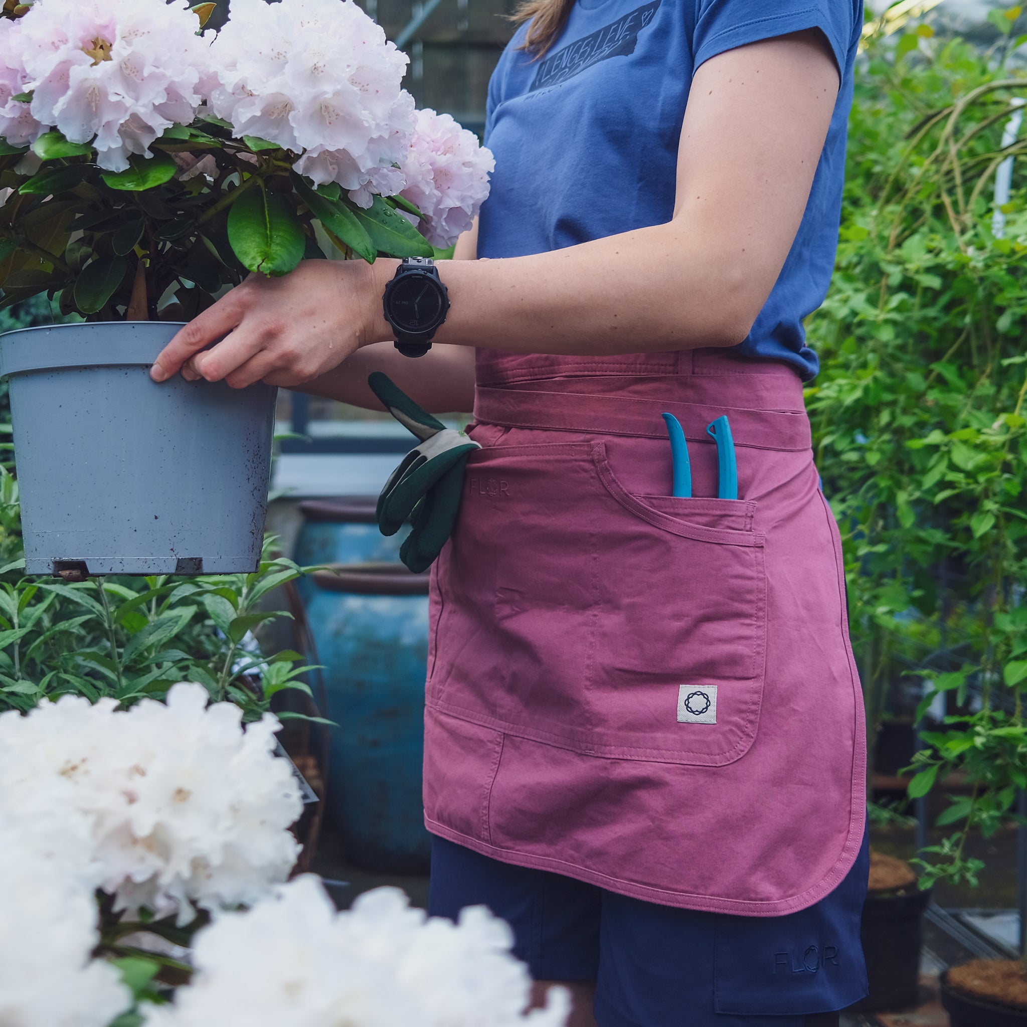 Hage forkle - kort modell – Flor